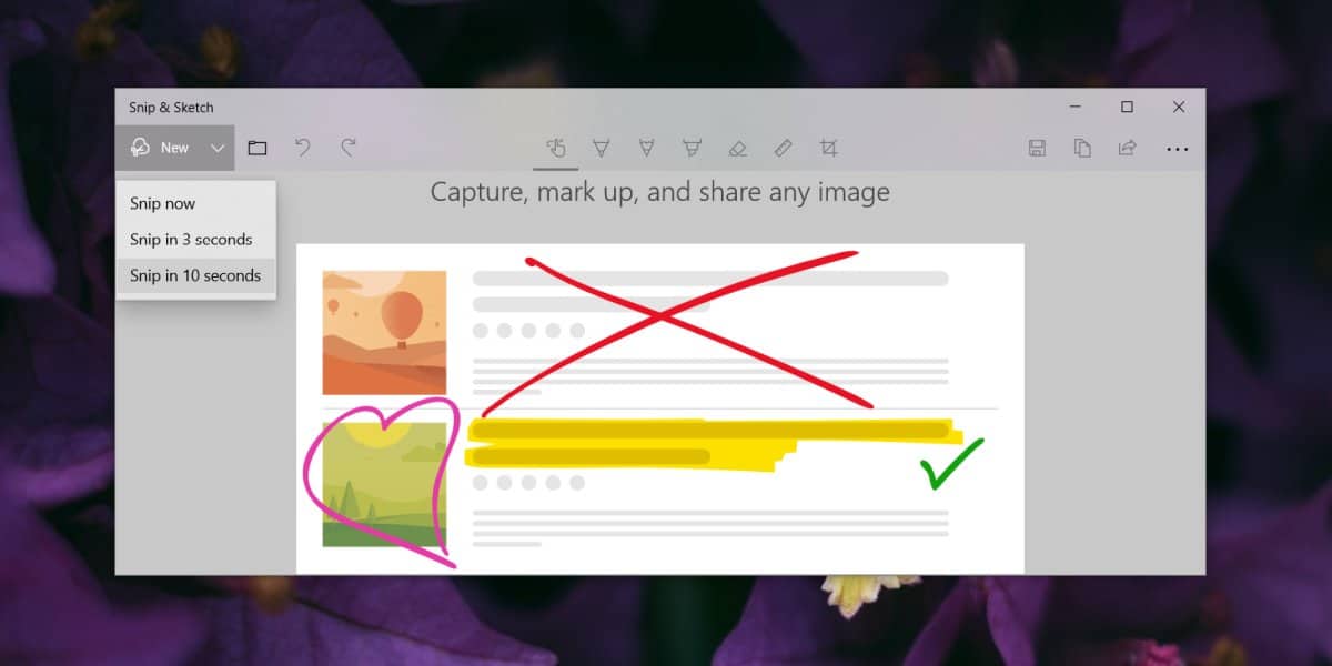 How to capture menus with Snip & Sketch on Windows 10