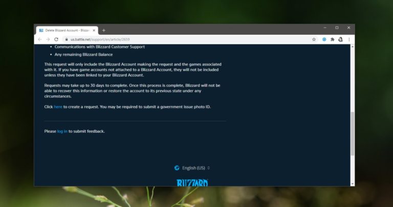 How to delete a Blizzard account