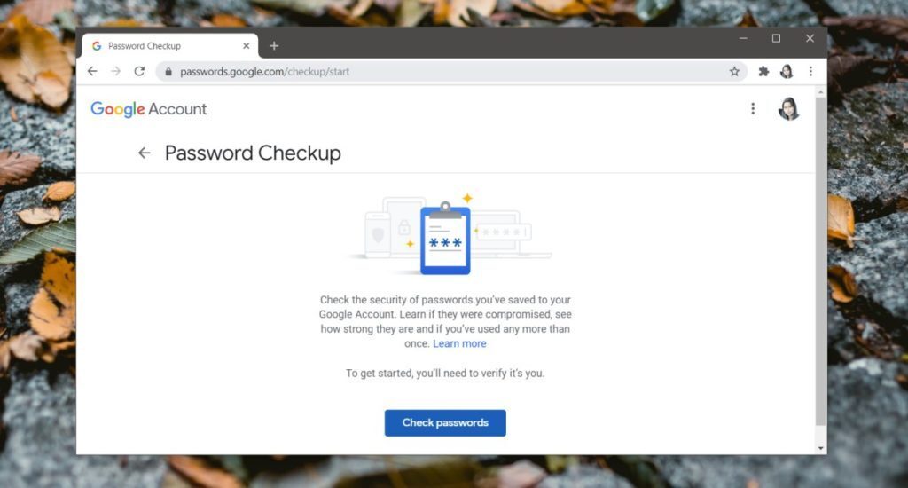 How to audit passwords with the Google Password Checkup tool