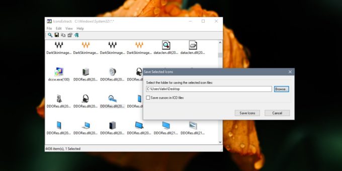 How to extract a stock Windows 10 icon
