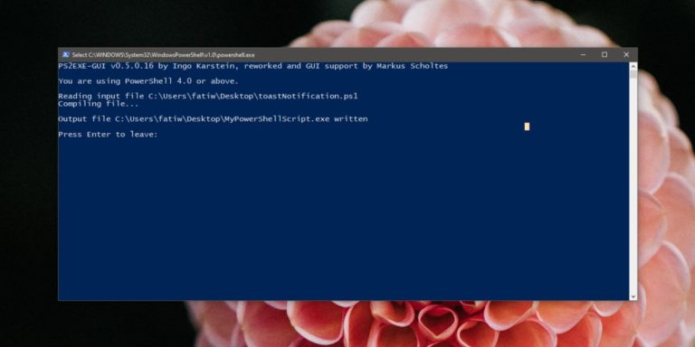 How to convert a PowerShell script to EXE on Windows 10