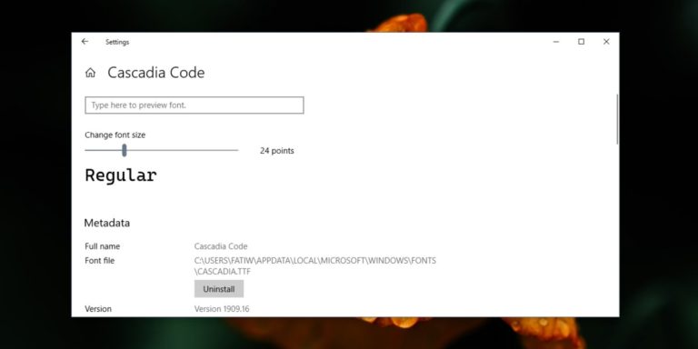 How to uninstall a font on Windows 10
