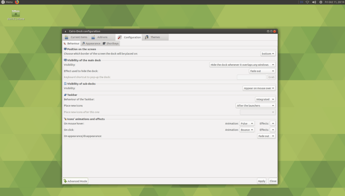 How to set up Cairo dock on the Linux desktop