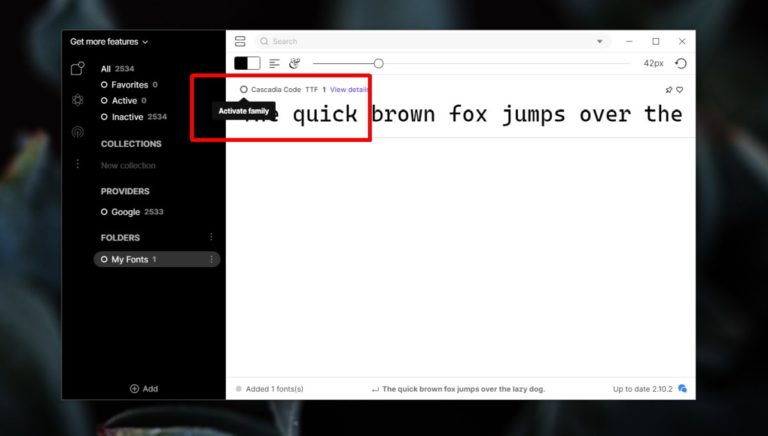How to enable/disable fonts on Windows 10