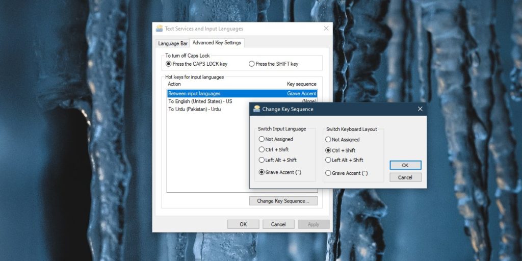 How to set a custom keyboard shortcut to change the language on Windows 10