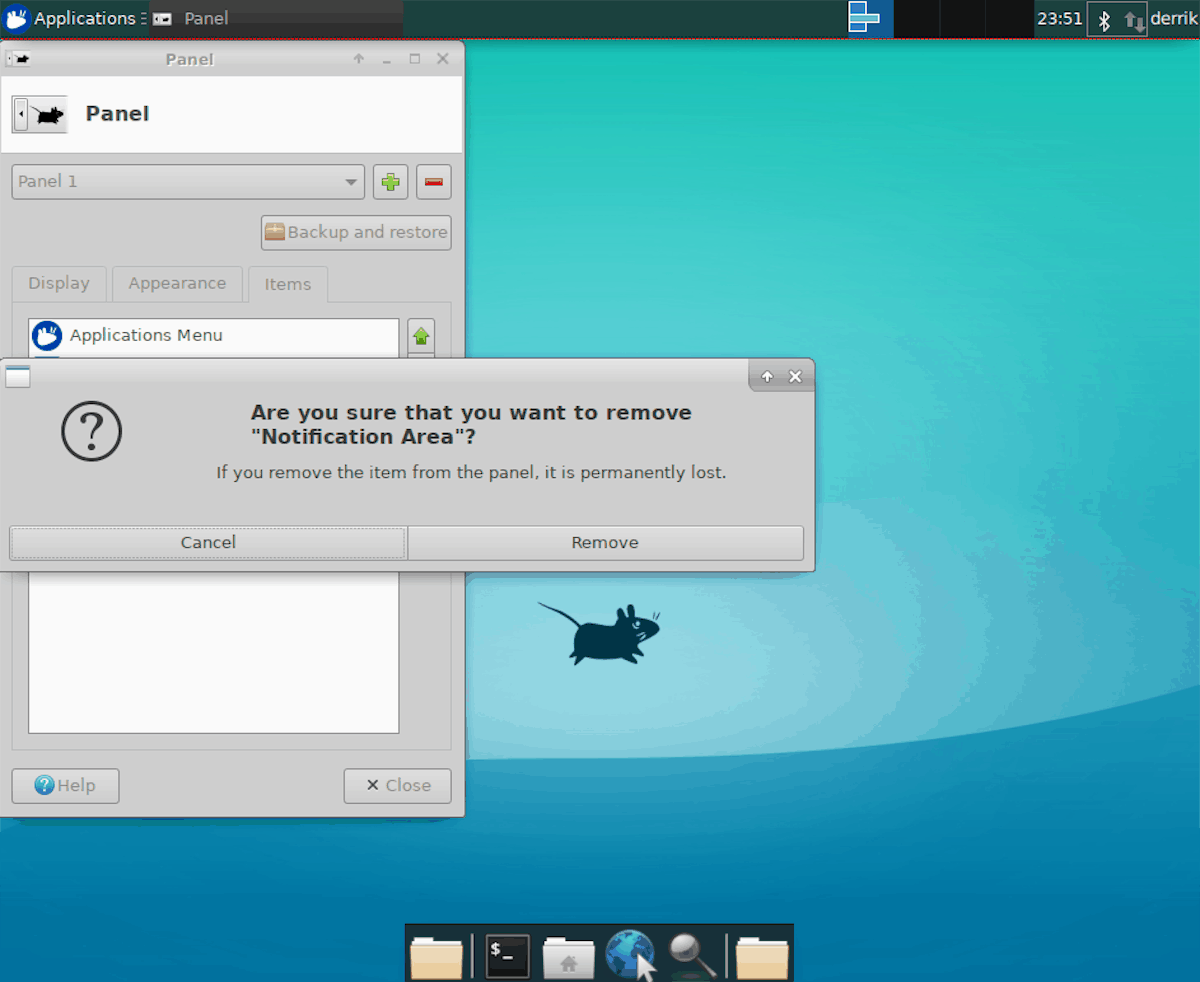 How to hide apps from the system tray in XFCE4