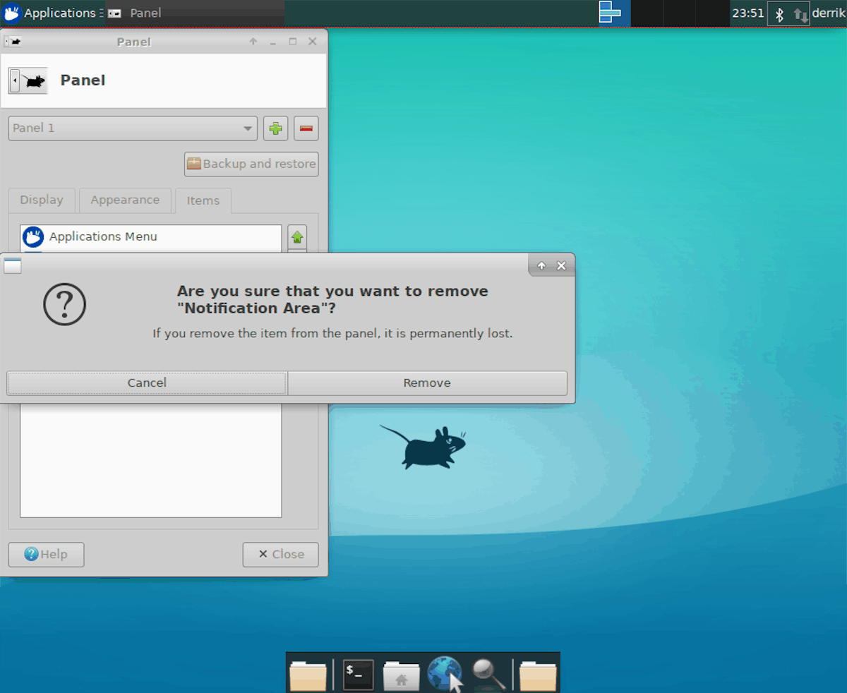 How to hide apps from the system tray in XFCE4