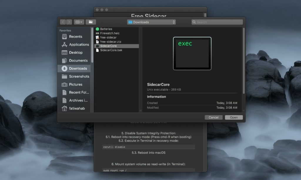 How to enable Sidecar on unsupported Macs