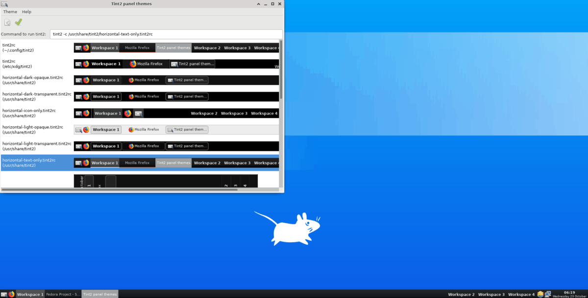 How to make a custom Linux panel with Tint2
