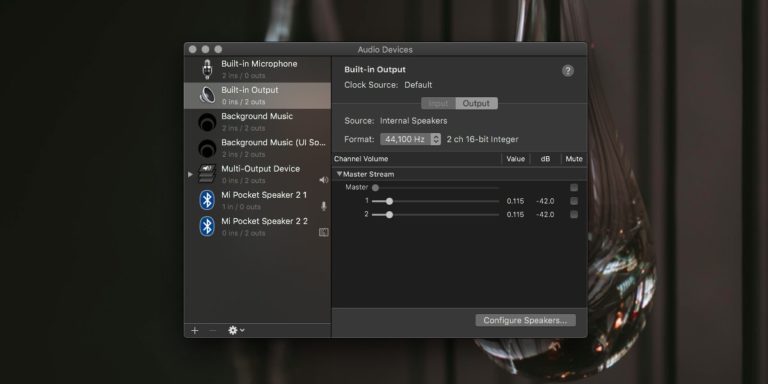 How to manage volume for Multi-output Audio devices on macOS