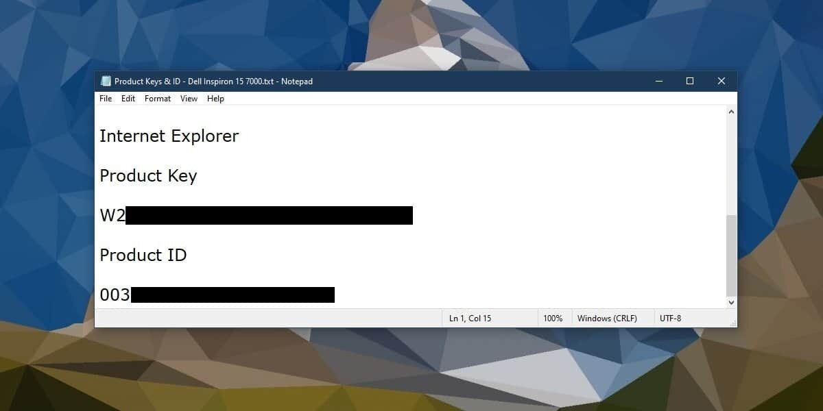 How to back up a Windows 10 product key