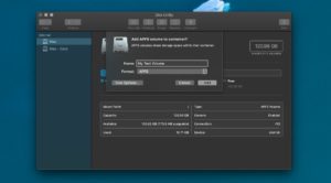 How to create an APFS volume with a storage quota on macOS