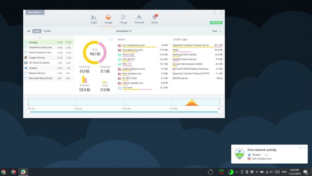 How to get new network activity alerts on Windows 10