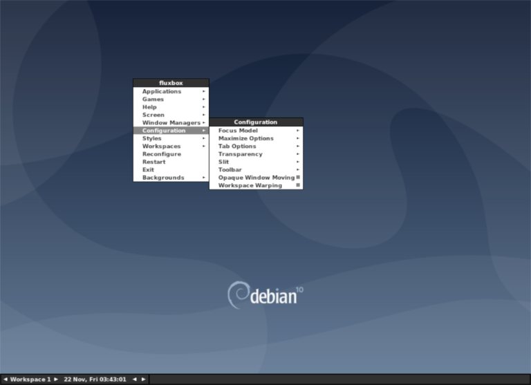 How to set up the Fluxbox window manager on Linux