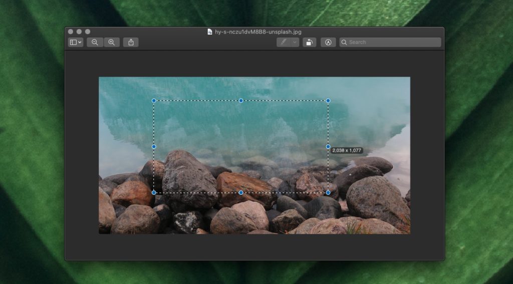 How to crop and resize images in Preview on macOS