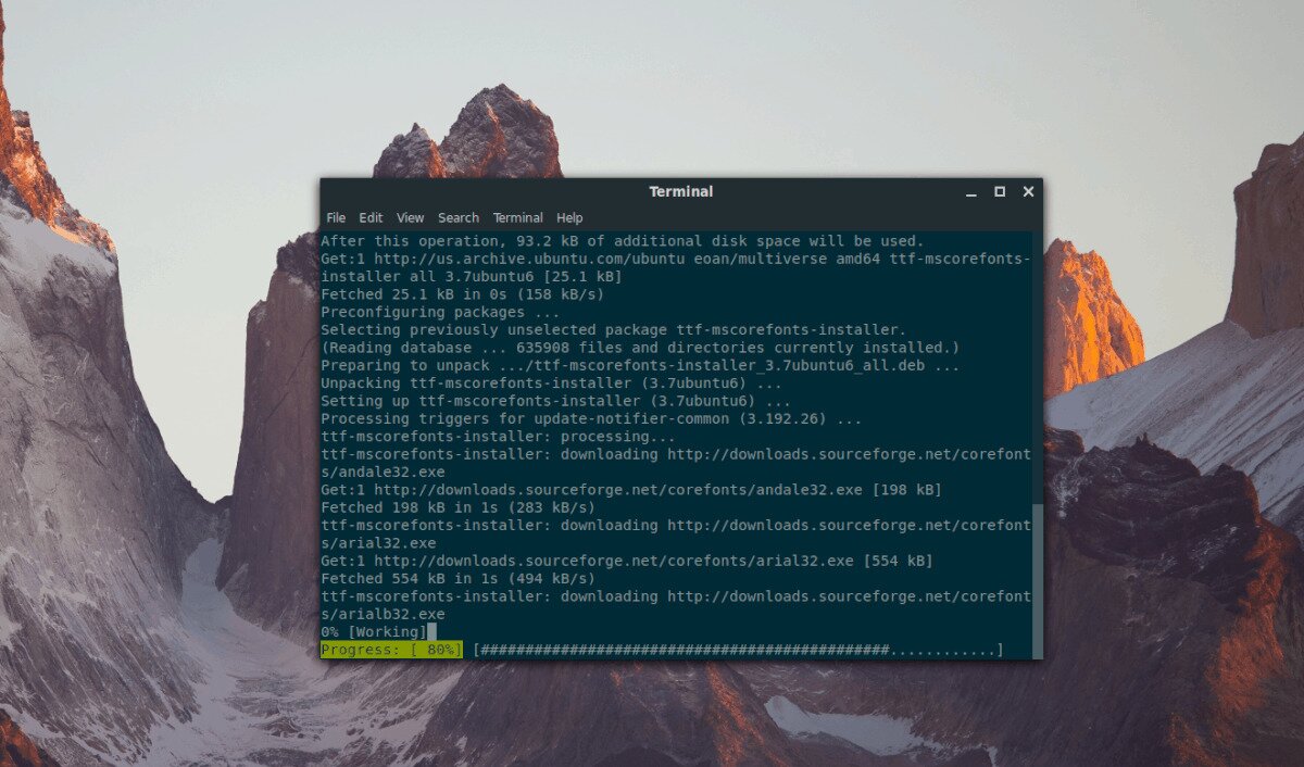 How to get Microsoft core fonts on Linux