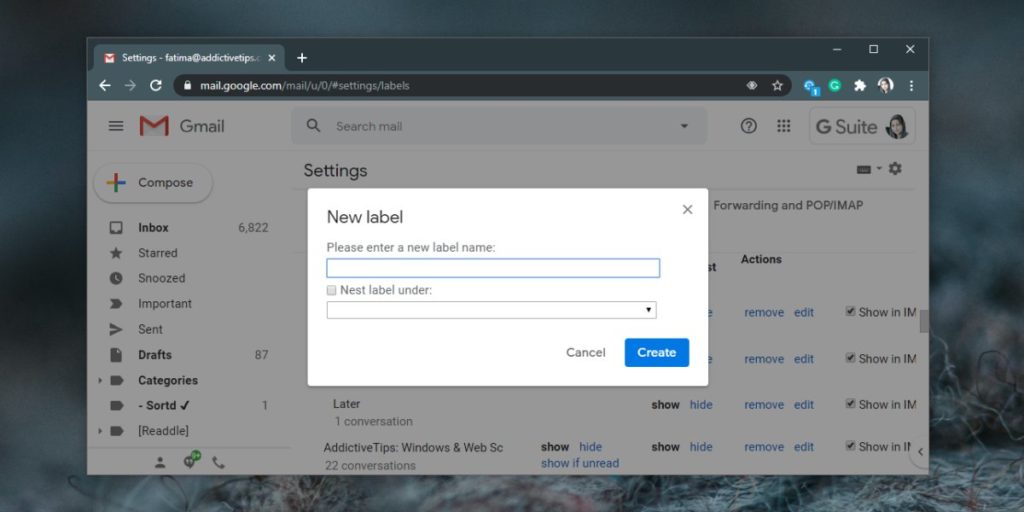 How to create folders in Gmail for sorting messages