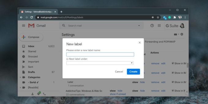 How to create folders in Gmail for sorting messages