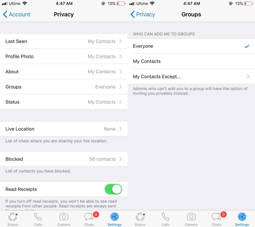How to block group invites on WhatsApp