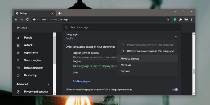 How to change the language in Chrome