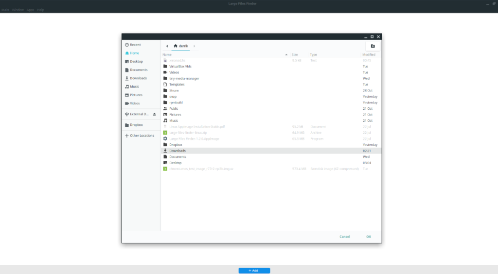 How to quickly find and delete large files on Linux with Large Files Finder