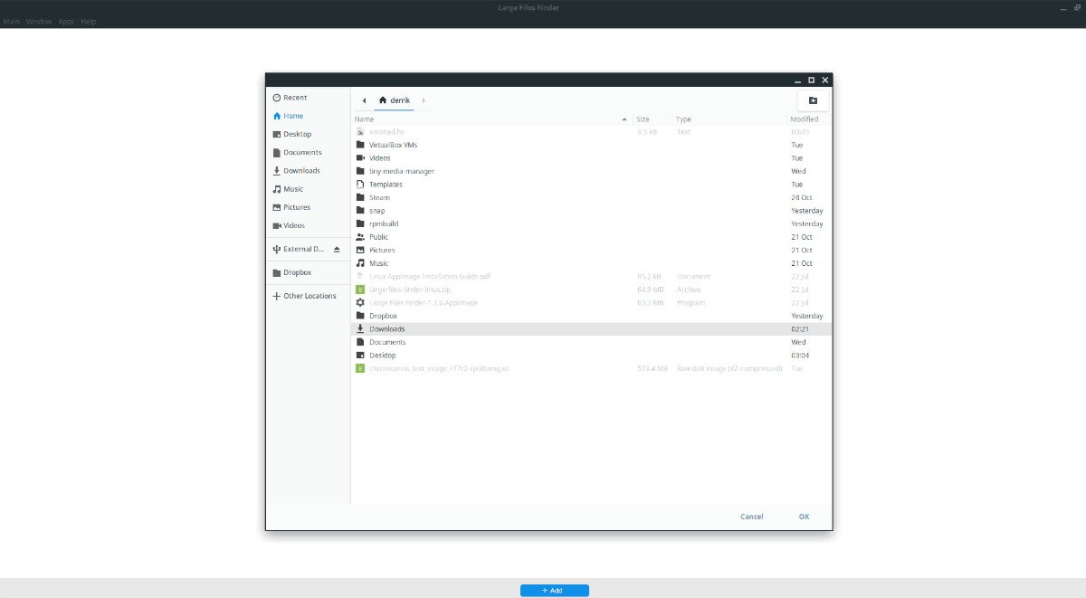 How to quickly find and delete large files on Linux with Large Files Finder