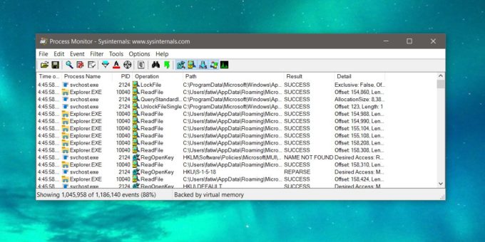 How to log disk read/write activity for an app on Windows 10