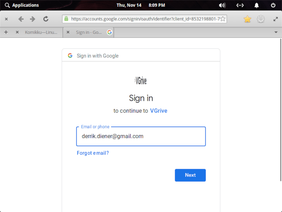 How to access Google Drive in Elementary OS
