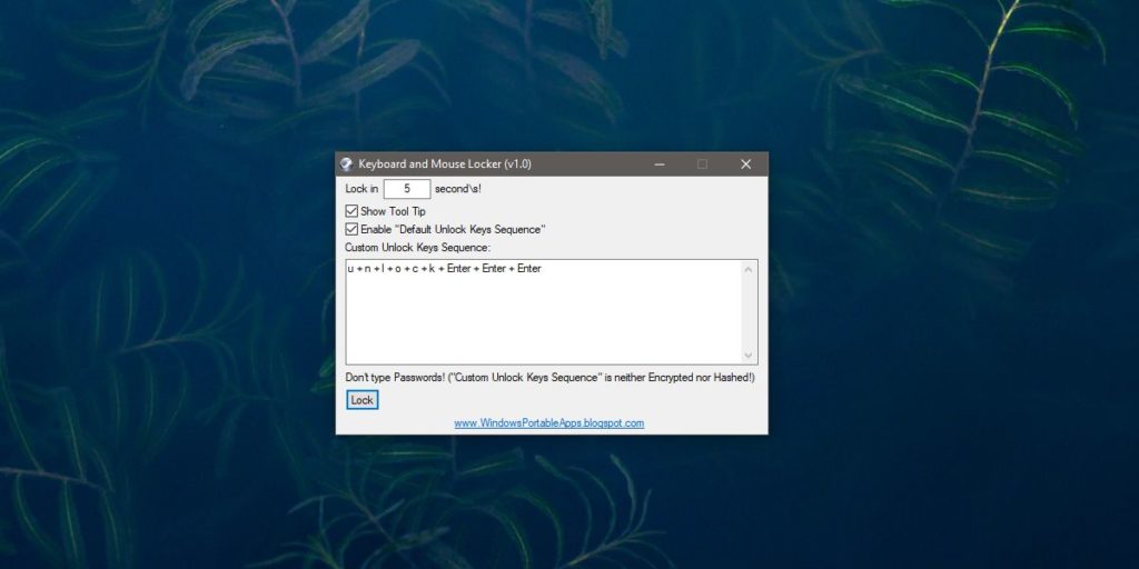 How to lock keyboard and mouse input on Windows 10