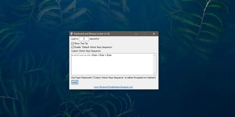 How to lock keyboard and mouse input on Windows 10