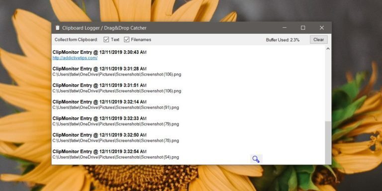 How to log clipboard entries on Windows 10