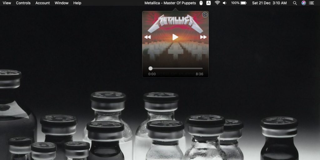 How to control Apple Music from the menu bar on macOS