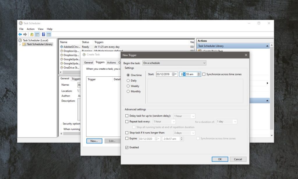 How to terminate/close an app on schedule on Windows 10
