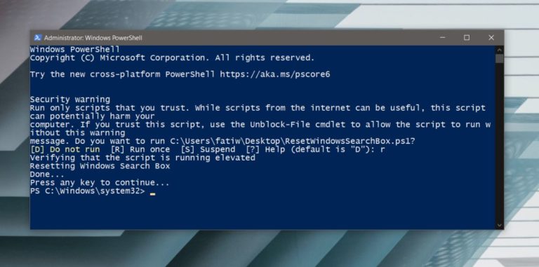 How to reset Windows Search on Windows 10