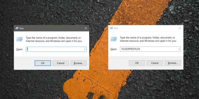 How to access the user folder on Windows 10