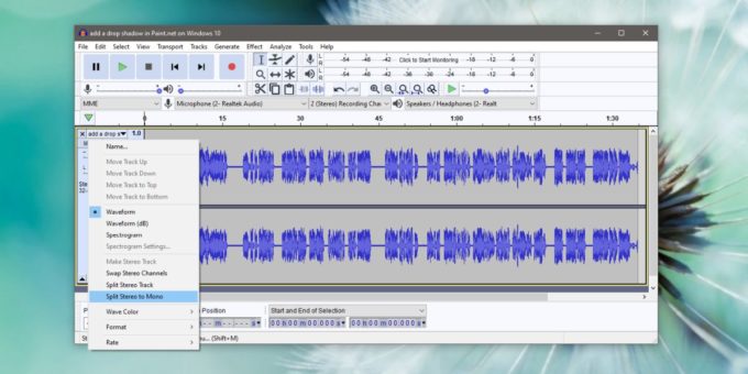 How to convert stereo audio to mono audio on Windows 10