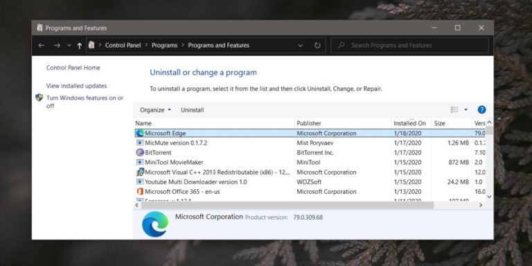 How to downgrade Chromium Edge to Microsoft Edge on Windows 10