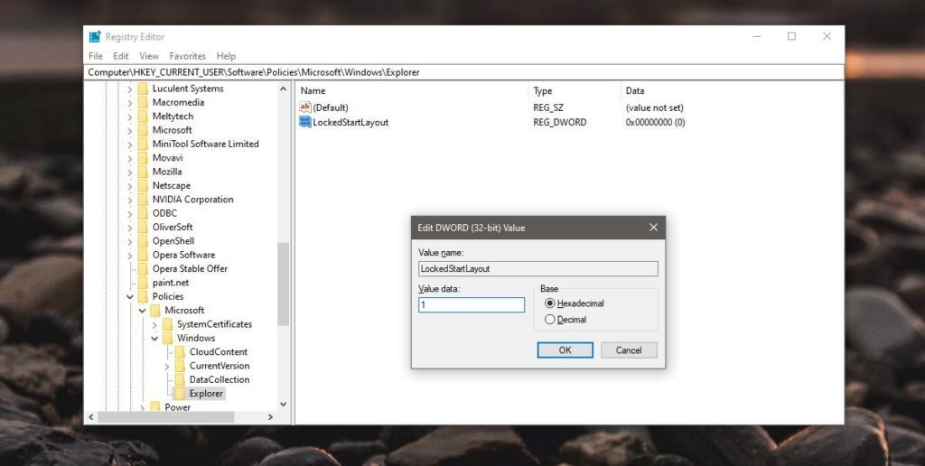 How to lock the Start menu layout on Windows 10