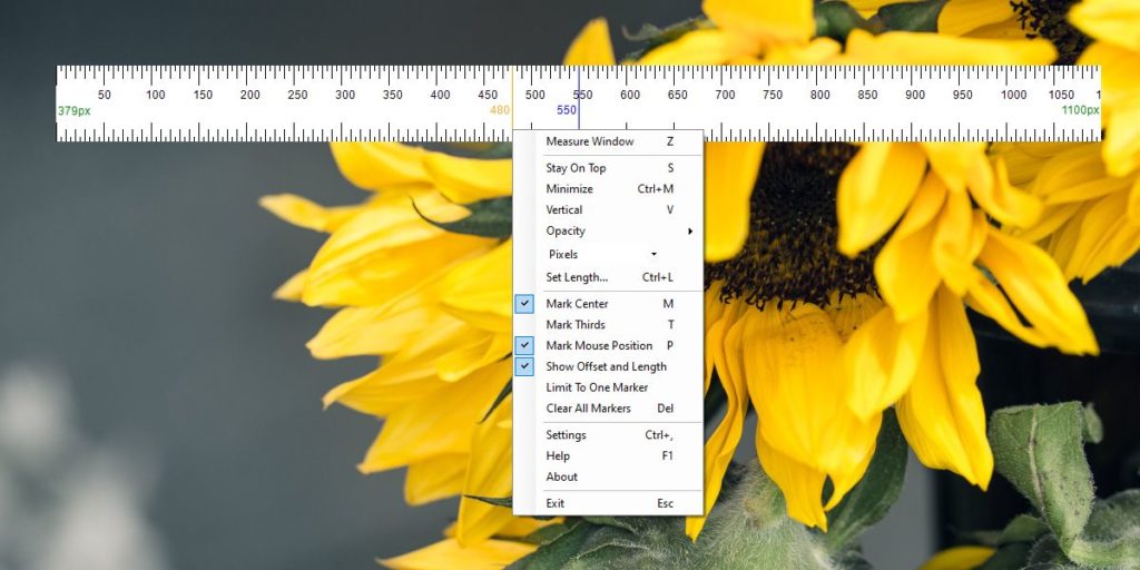 How to add a ruler to the screen on Windows 10