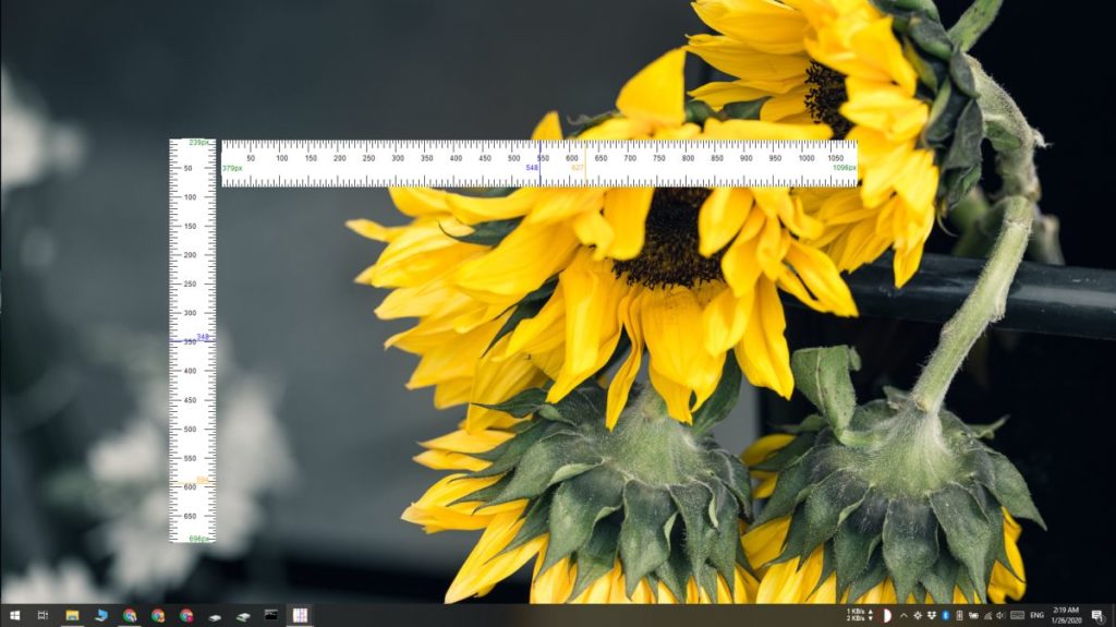 How to add a ruler to the screen on Windows 10