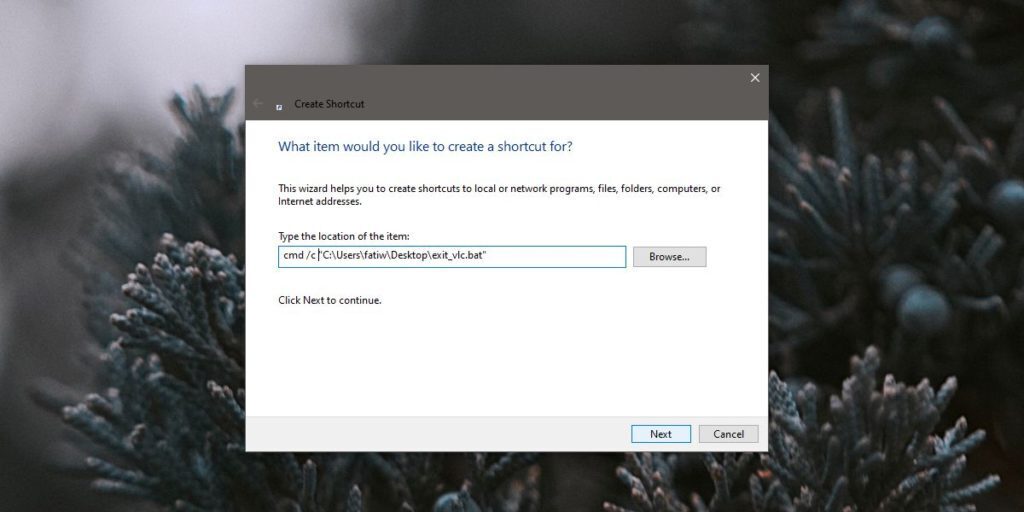 How to run a Batch script from the taskbar or Start menu on Windows 10