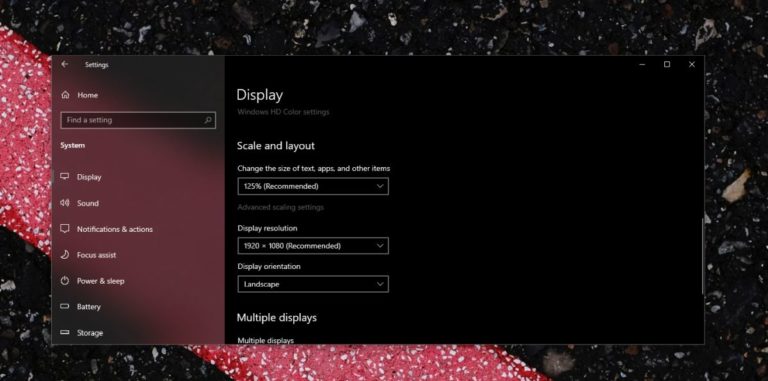 How to set different scaling levels of multiple monitors on Windows 10