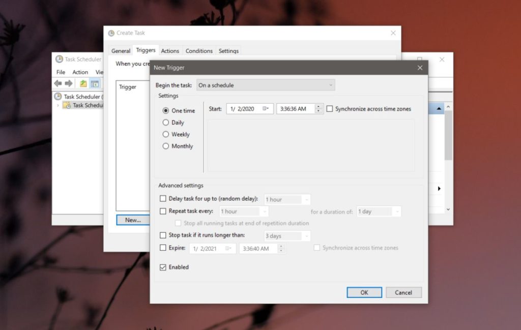 How to schedule sleep on Windows 10