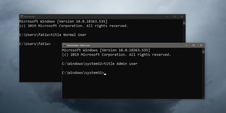 How to set a title for a Command Prompt window on Windows 10
