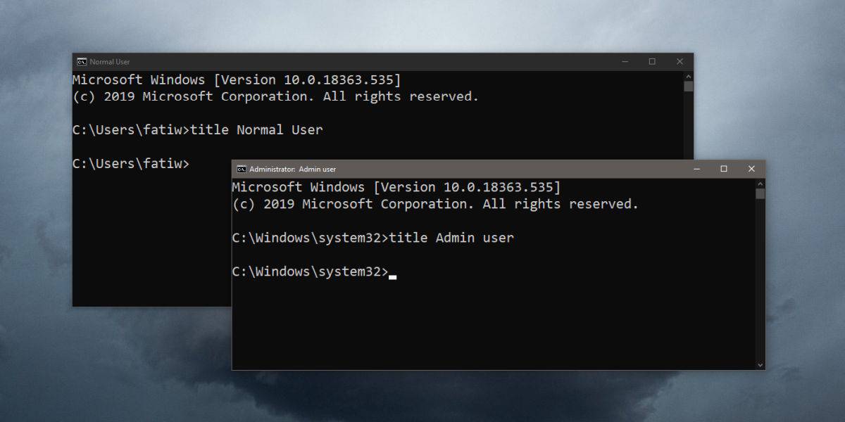 How To Set A Title For A Command Prompt Window On Windows 10 How To Set A Title For A Command Prompt Window On Windows 10