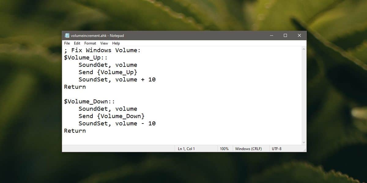 How to change volume increment levels on Windows 10