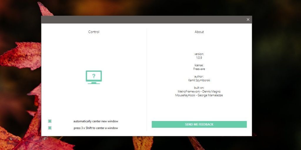 How to center an app window on Windows 10