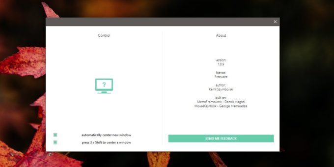 How to center an app window on Windows 10