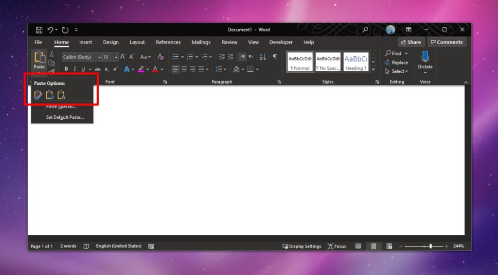 How To Paste Text Without Formatting In Word For Office 365