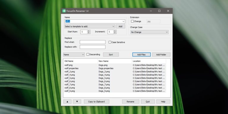 How to use a folder name to rename files on Windows 10